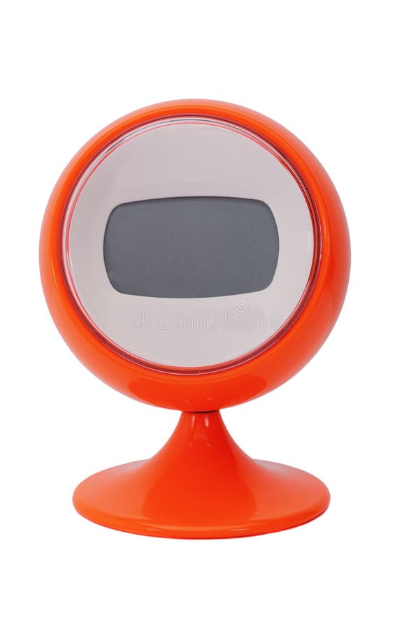 Old Desk Clock Resting on a Wooden Table is Displaying the Time Stock ...