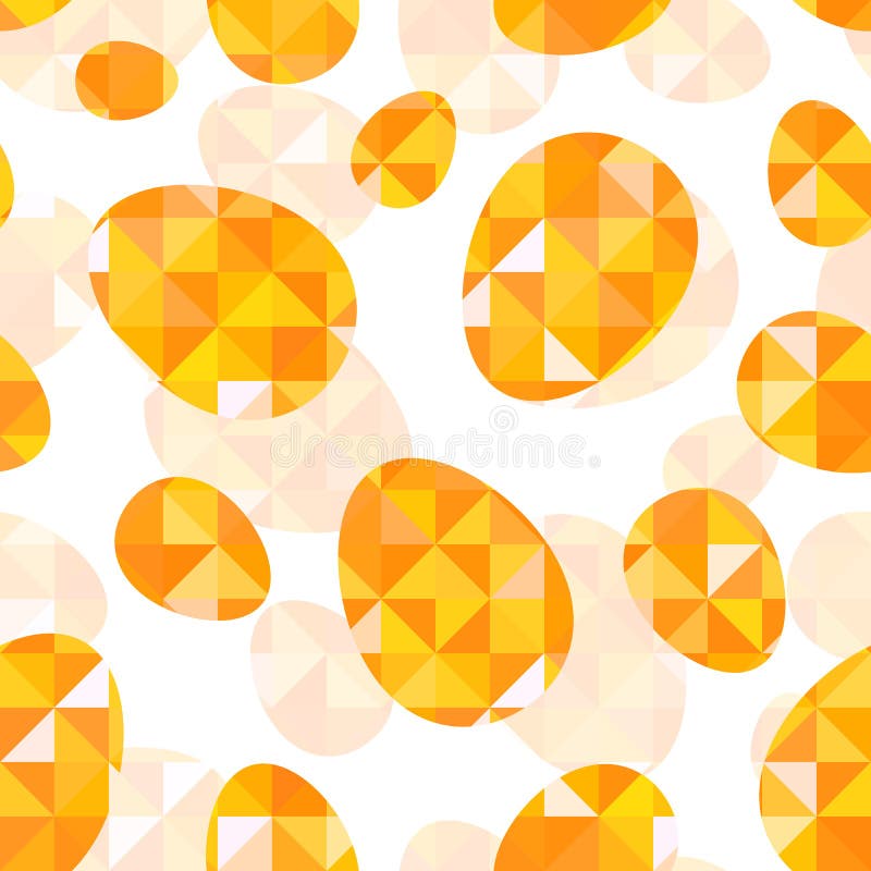 Orange Diamond Eggs Vector Seamless Pattern Stock Vector - Illustration ...