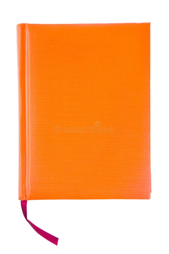 Orange Diary on White Background Stock Image - Image of grammar, black ...