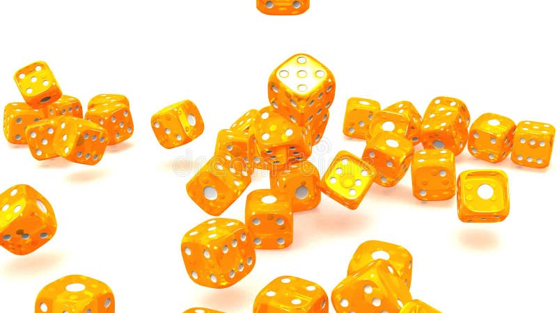 Orange Dice on White Background Stock Footage - Video of shake, leisure ...