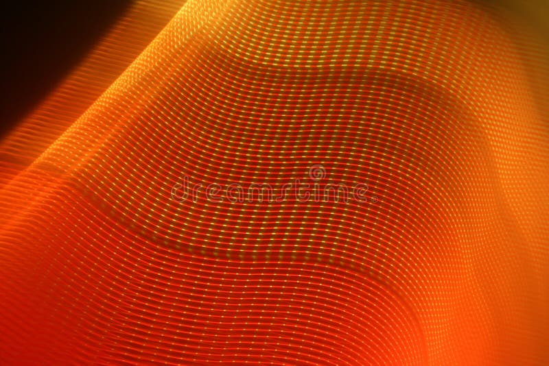 Orange Digital Tech Background Design with Abstract Illuminated Dots ...