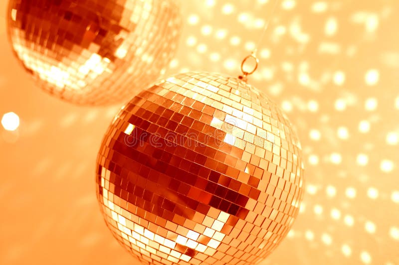 Orange disco globes stock photo. Image of entertainment - 4033498