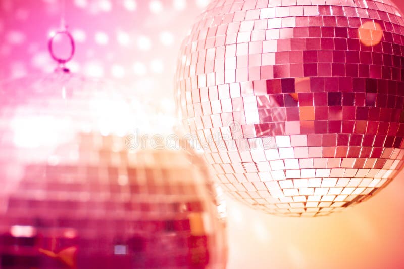 Orange disco globes stock photo. Image of entertainment - 4033498