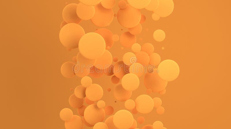 Orange Discs of Random Size on Orange Background Stock Illustration ...