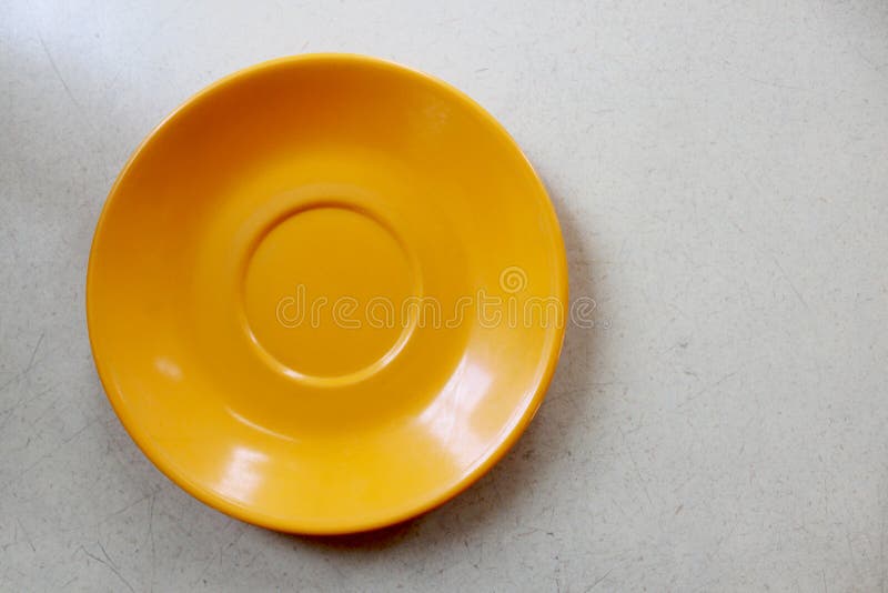 Orange Dish Circle Empty Design. Stock Image - Image of cookware ...