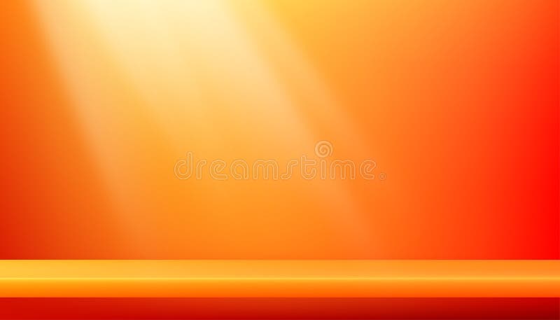 Orange Display for Autumn or Fall Background,3d Room Studio and Shelf ...