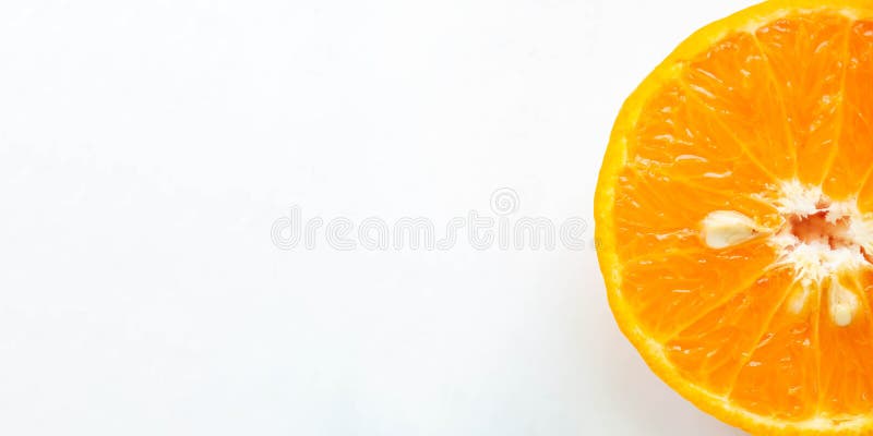 Orange Displays Details of Orange Slices and Orange Seeds on a Separate ...