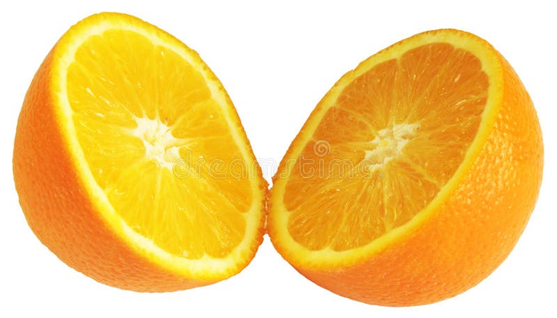 Orange divided in half stock image. Image of fruit, divide - 8047845