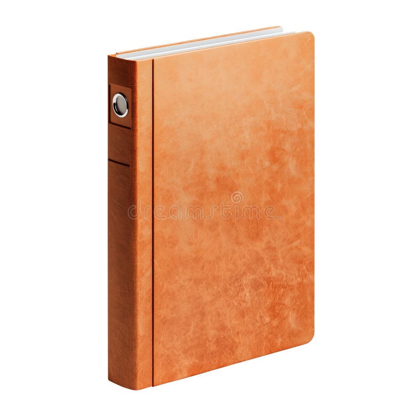 Orange Document Folder with Multiple Compartments, Isolated on a White ...