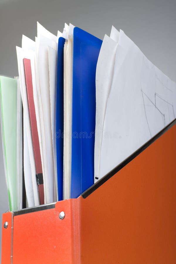 Orange documents folder stock image. Image of document - 8894579
