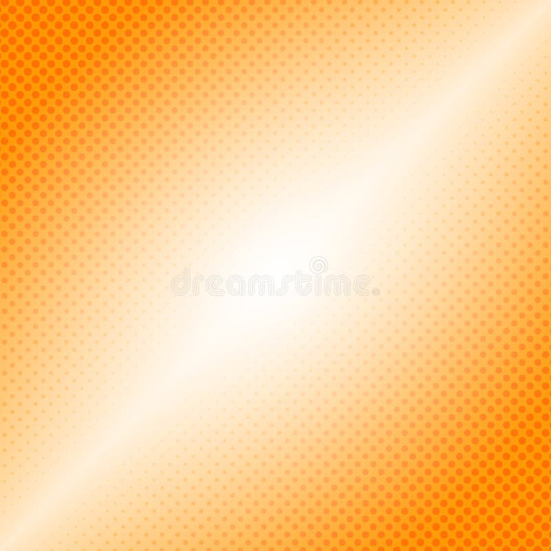 White Dots Halftone with Orange Abstract Star Burst Abstract Background ...