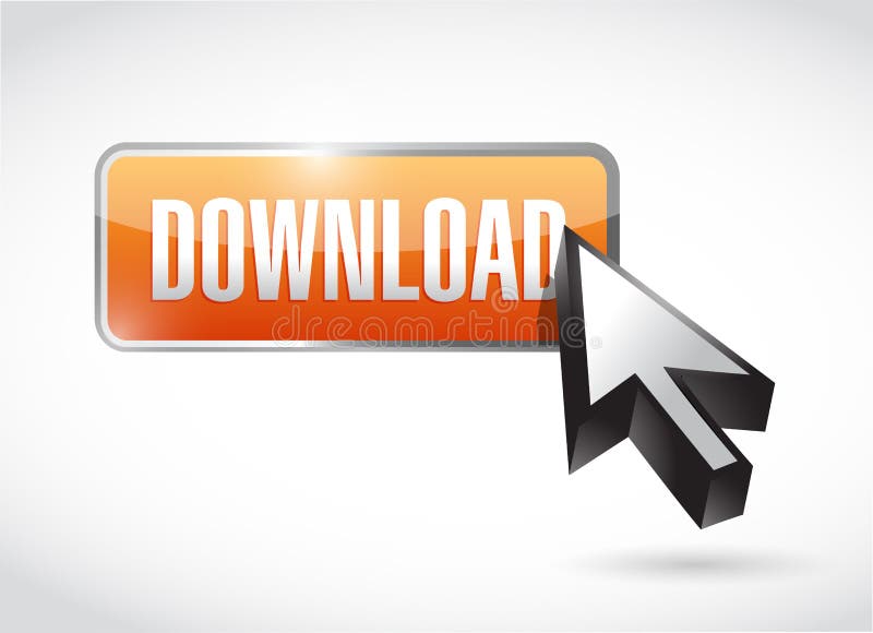 Orange Download Web Buttons Isolated on White. Stock Vector ...