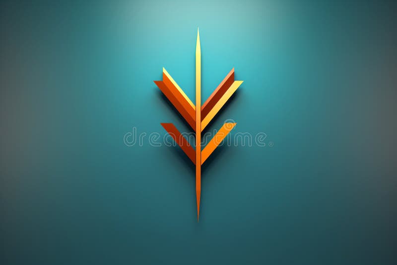 An Orange Downward Arrow Pointer on a Minimal Background, Symbolizing ...