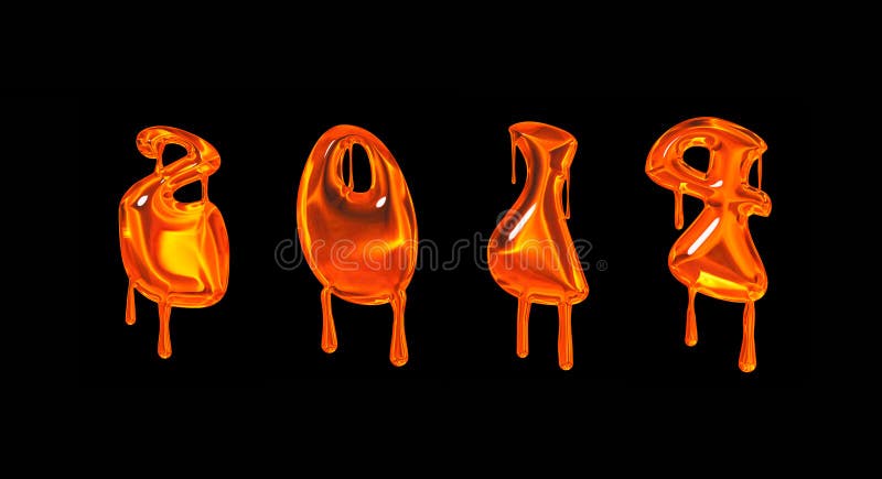 Dripping Numbers Stock Illustrations – 233 Dripping Numbers Stock ...
