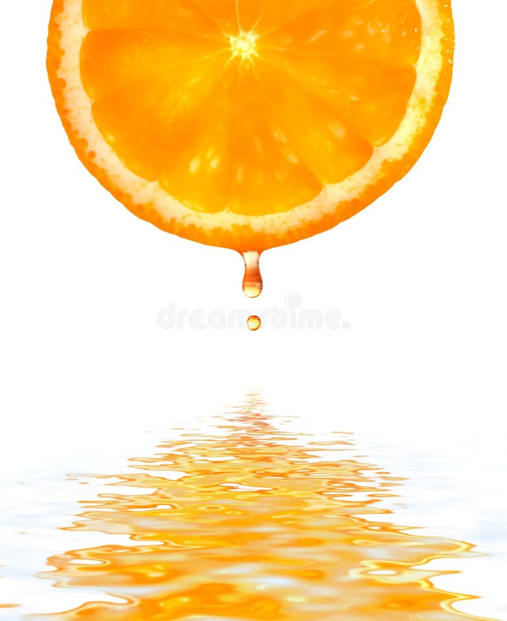 Orange with a drop. stock photo. Image of lifestyle, flash - 4767178