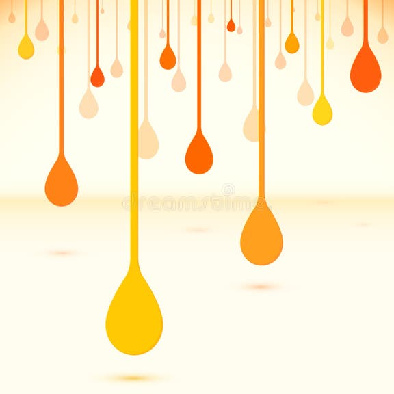 Orange Drops in Flat Design Vector Style Stock Vector - Illustration of ...