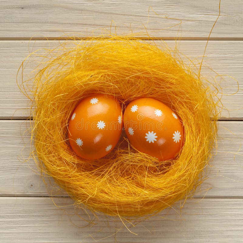 Orange Easter eggs stock image. Image of board, holiday - 50210269