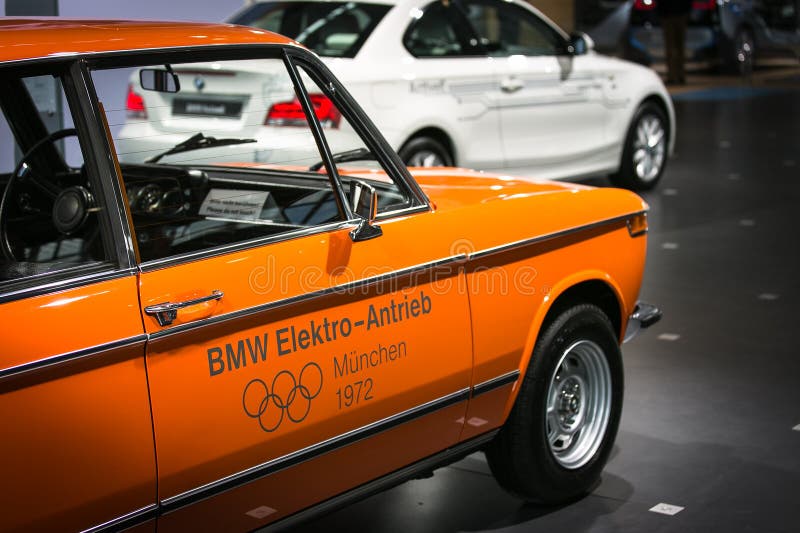 Orange Electric Car editorial photo. Image of cell, motor - 30457001