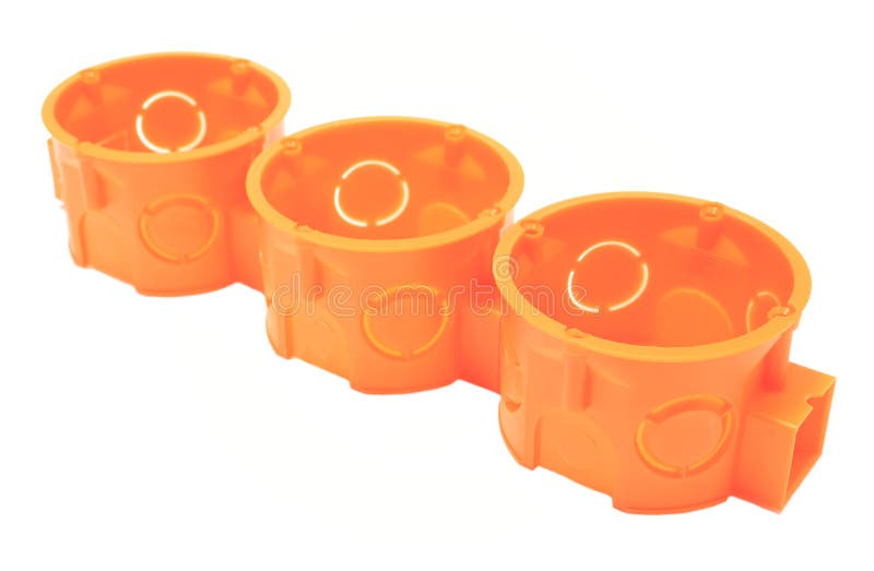 Orange Electrical Boxes and Other Components and Tools Using in ...