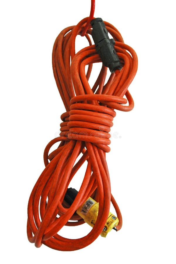 Orange Electrical Cord stock photo. Image of electric - 3234092