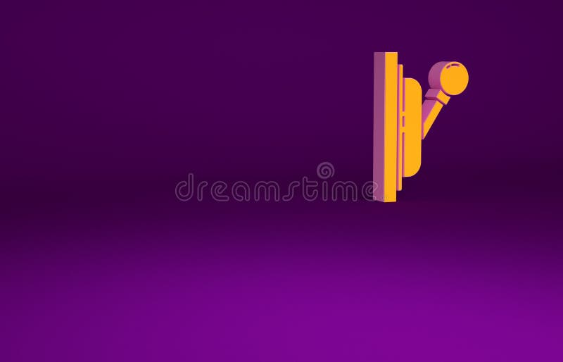 Orange Electrical Panel Icon Isolated on Purple Background. Switch ...