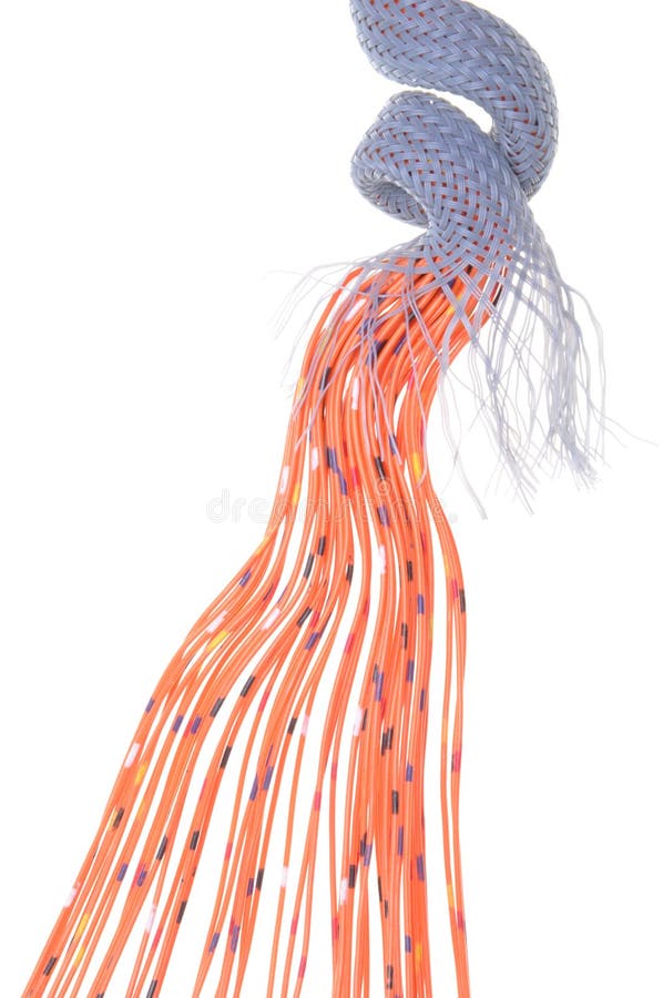 Orange electrical wires stock image. Image of connect - 47983631