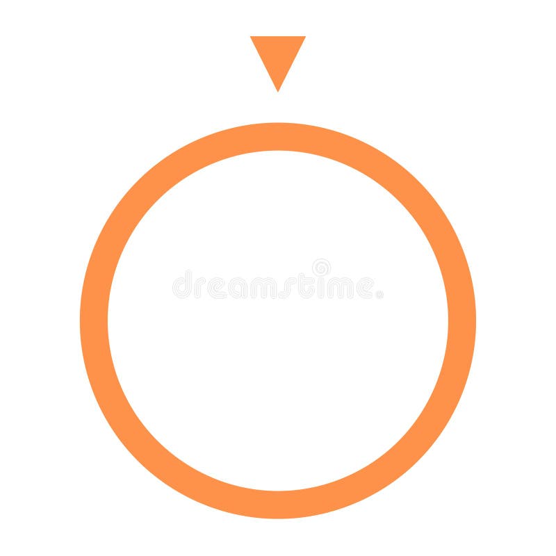 Orange Empty Circle Vector Design Element Stock Vector - Illustration ...