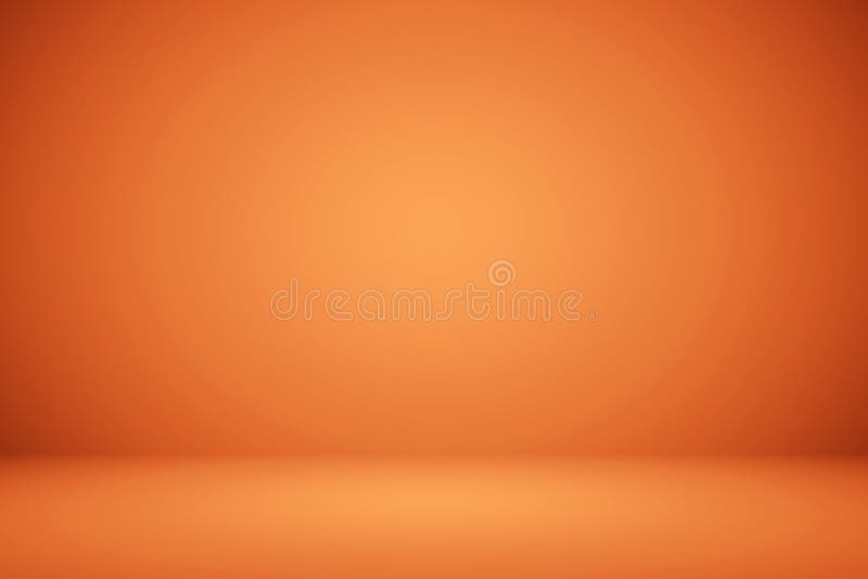 Orange Empty Room Studio Gradient Used for Background and Display Your ...