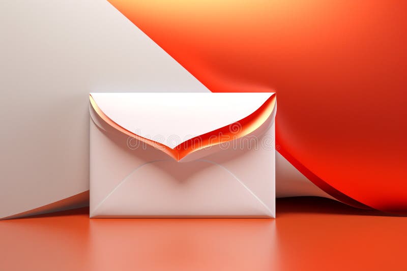 An Orange Envelope Icon with a Letter Symbolizing Communication and ...