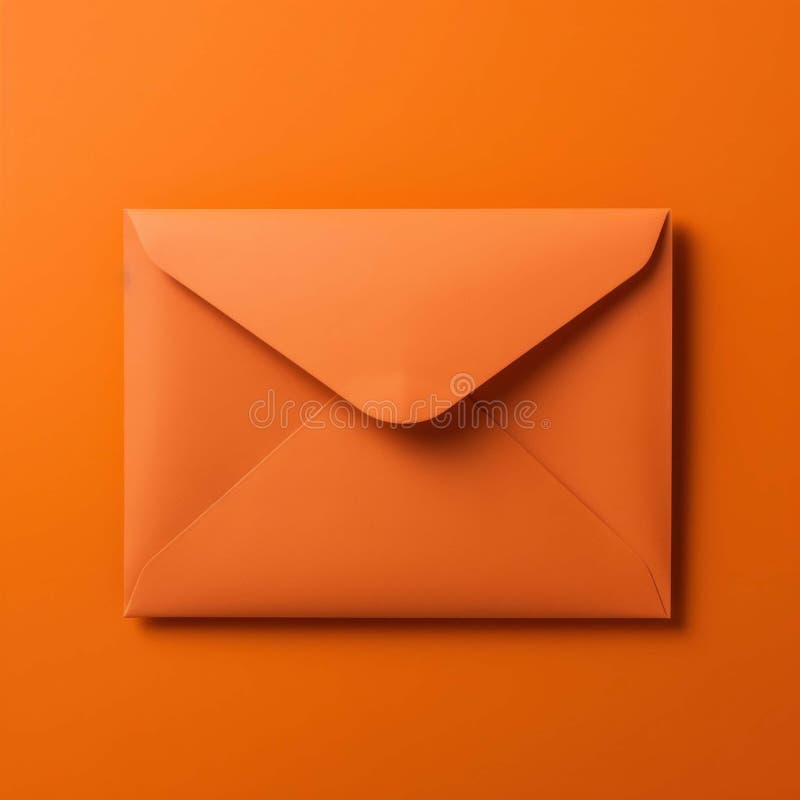 Orange Envelope for Letters on an Orange Background Stock Illustration ...