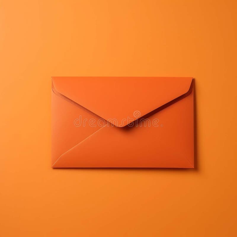 Orange Envelope for Letters on an Orange Background Stock Illustration ...