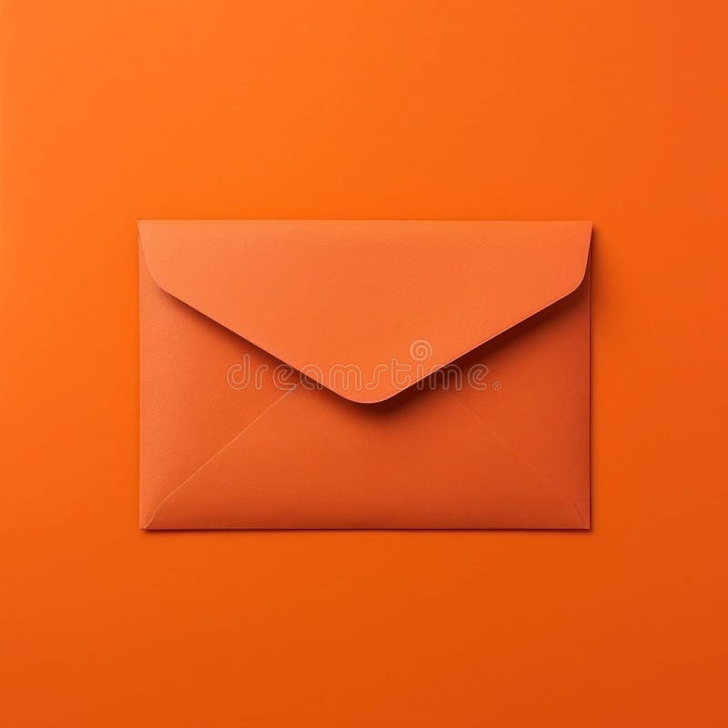 Orange Envelope for Letters on an Orange Background Stock Illustration ...