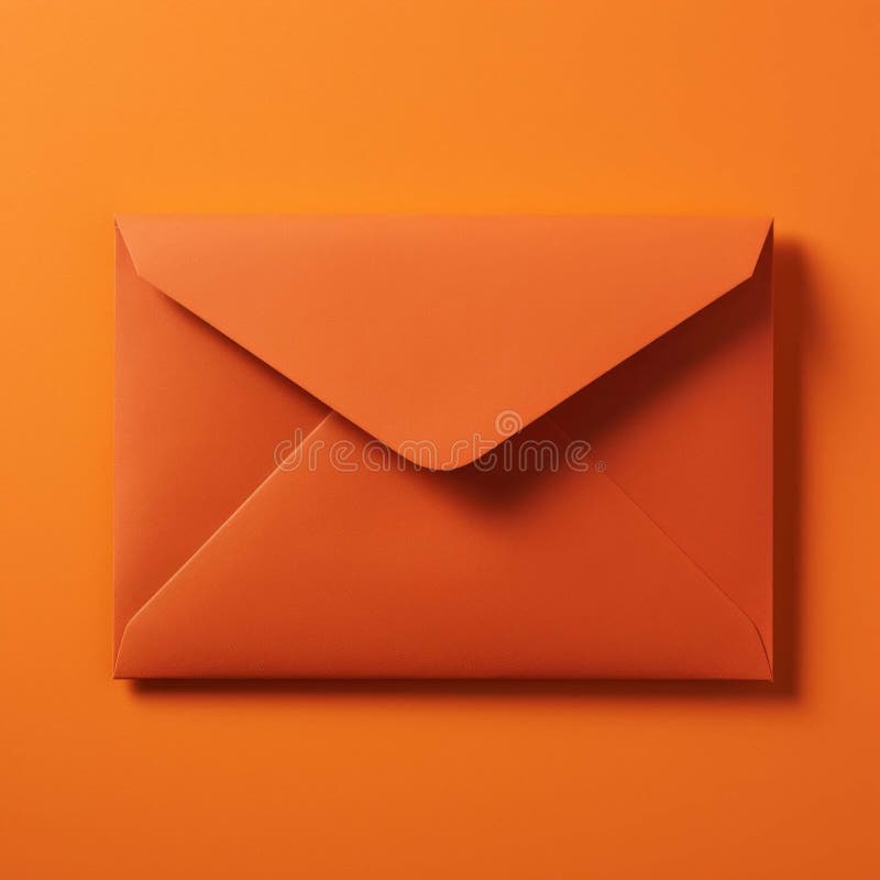 Orange Envelope for Letters on an Orange Background Stock Illustration ...