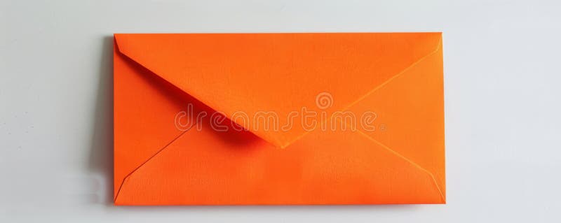 Orange Envelope on White Background Stock Photo - Image of bright ...