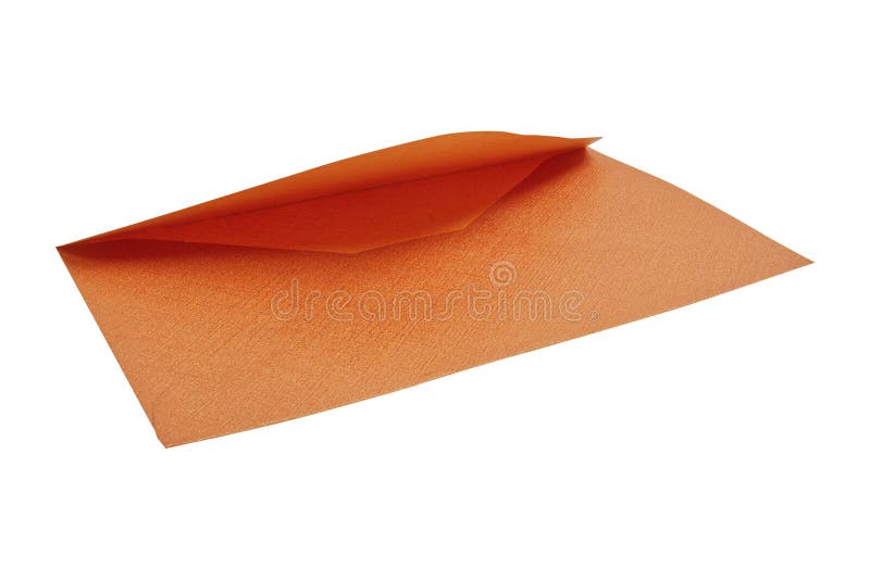 Orange Envelope on a White Background Stock Photo - Image of email ...