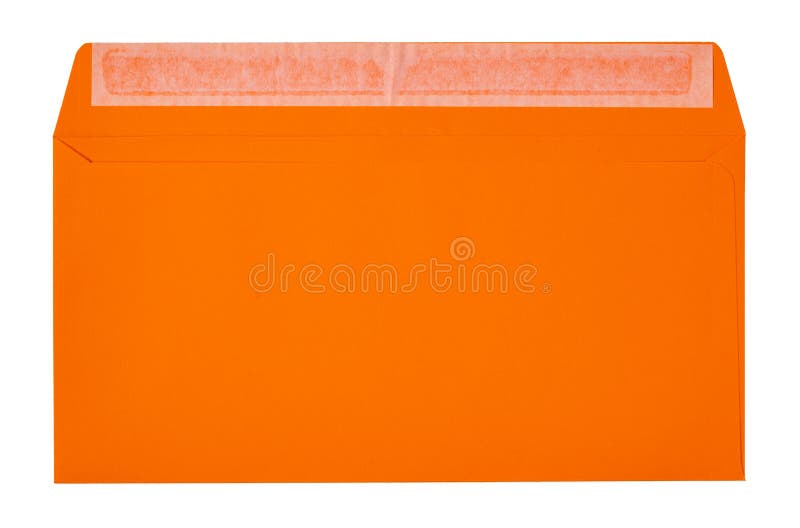 Orange Envelope on a White Background. Stock Photo - Image of icon ...
