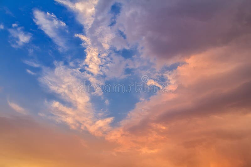 Orange Evening Clouds stock photo. Image of texture, evening - 36956456