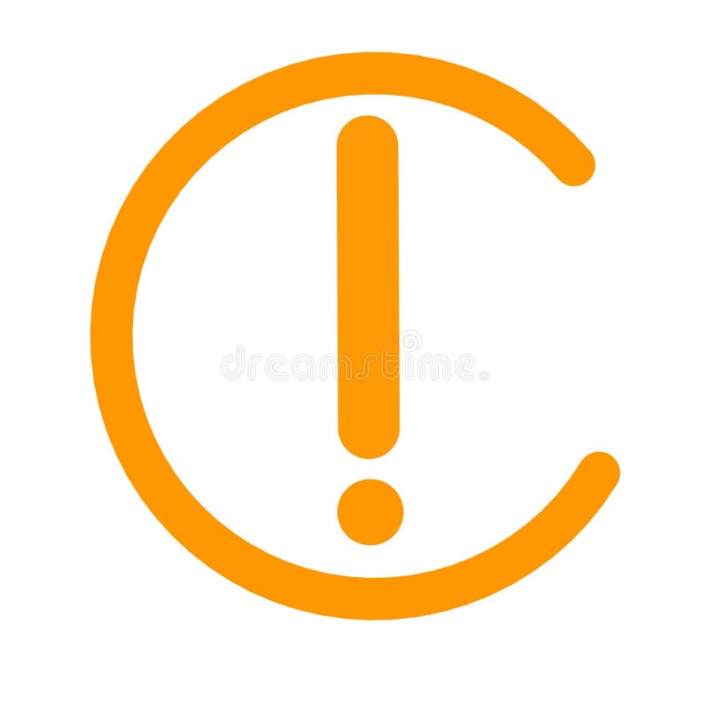 Orange Exclamation Mark Icon Stock Illustration - Illustration of ...