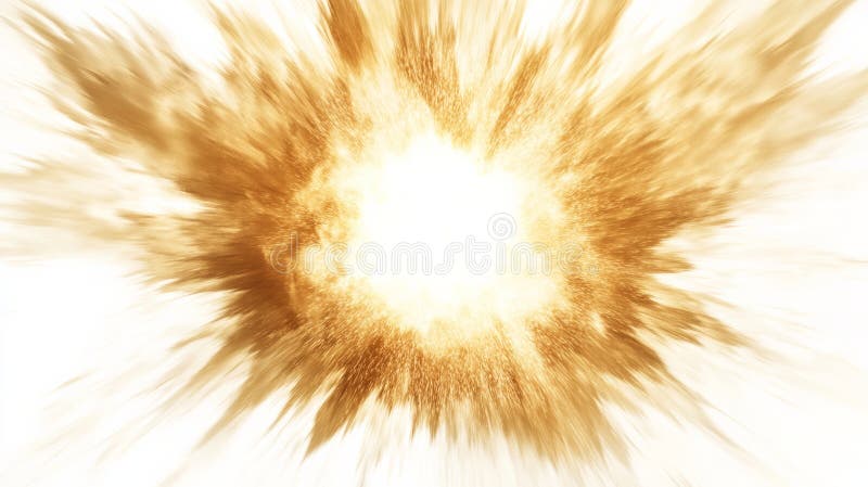 Orange Explosion with Bright Central Light, Abstract Dynamic Energy ...