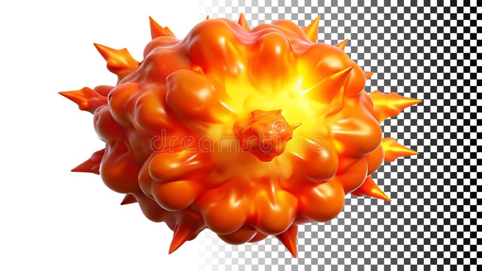 Orange Explosion Burst, Fiery Effect, Dynamic Energy, Abstract Flame ...