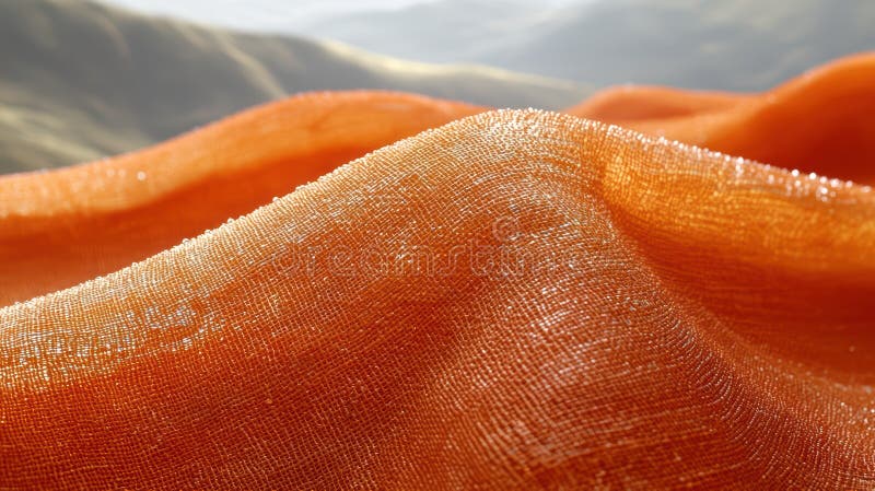 Orange Fabric Texture stock illustration. Illustration of rustic ...