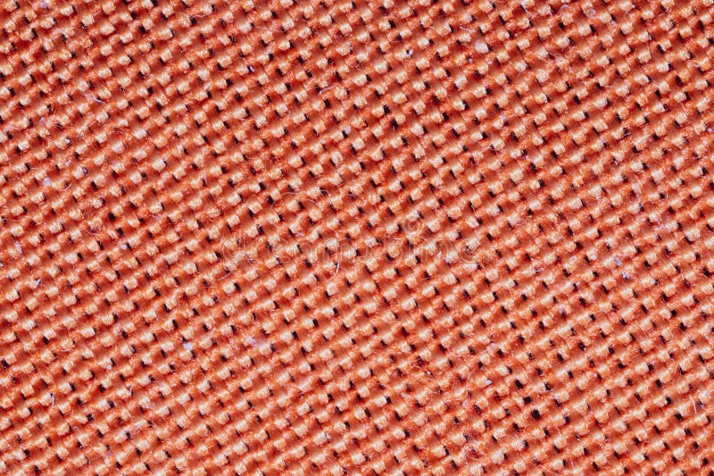 Orange Fabric Texture. Knitted Textile Background. Woven Material Close ...