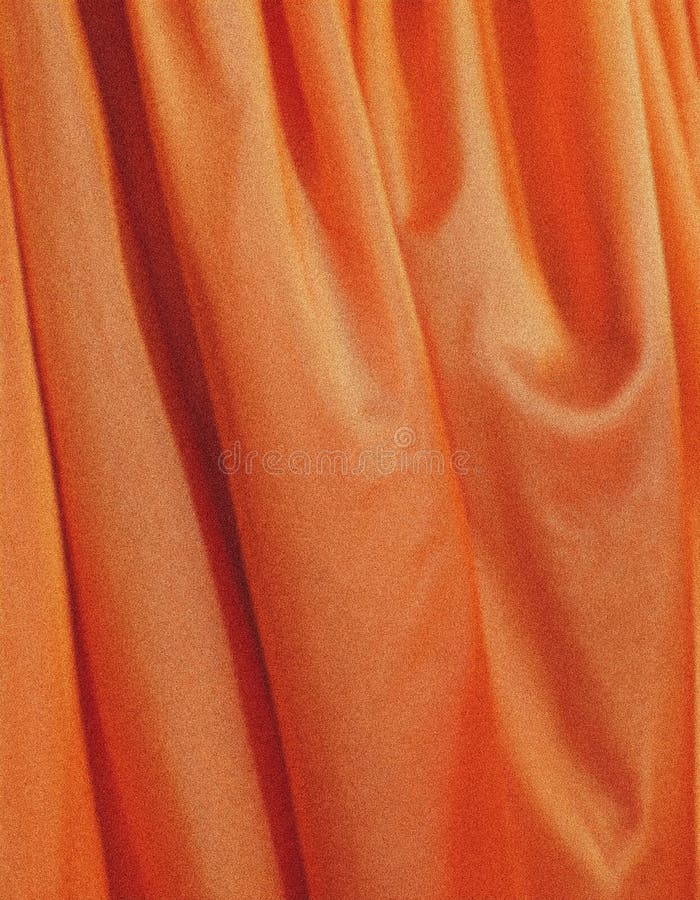 Orange Fabric Waving and Creating Elegant Folds Stock Photo - Image of ...