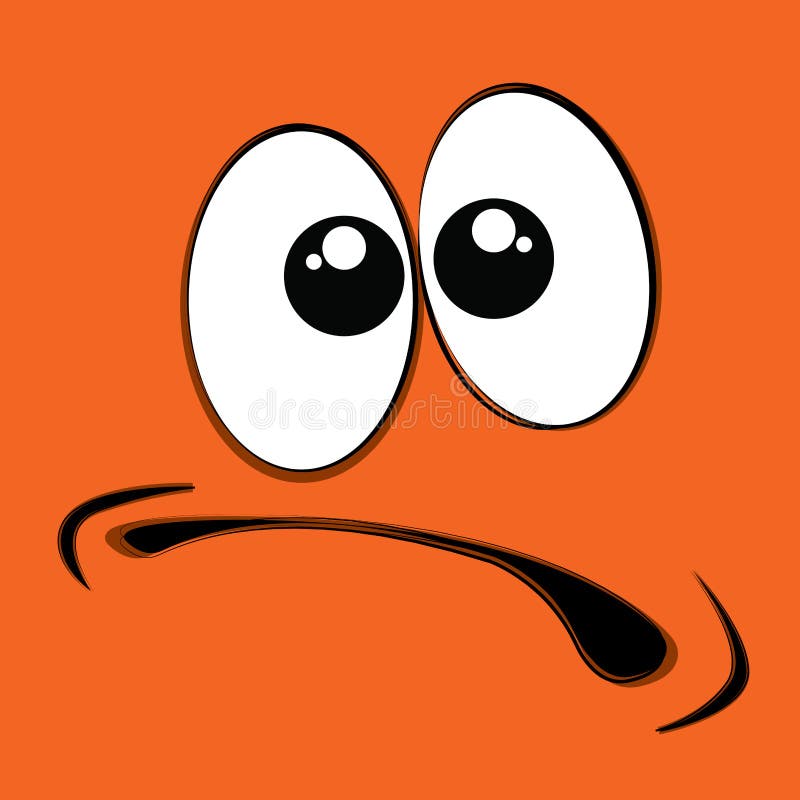 Orange face stock vector. Illustration of mouth, expressions - 32898681