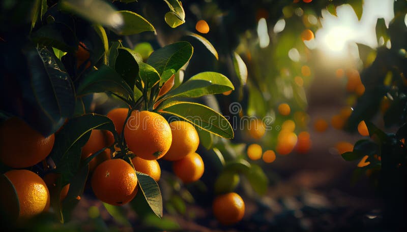 Orange farm stock illustration. Illustration of scene - 272563474