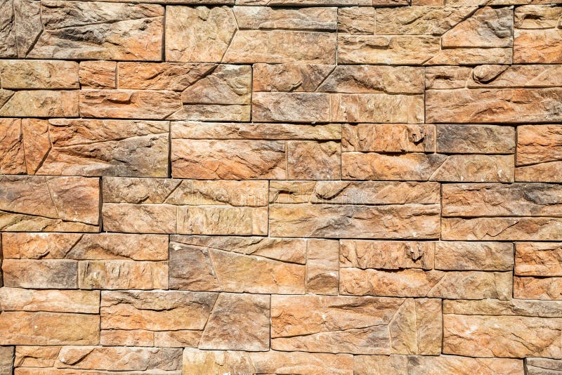 Orange faux stone stock image. Image of construction - 183638913