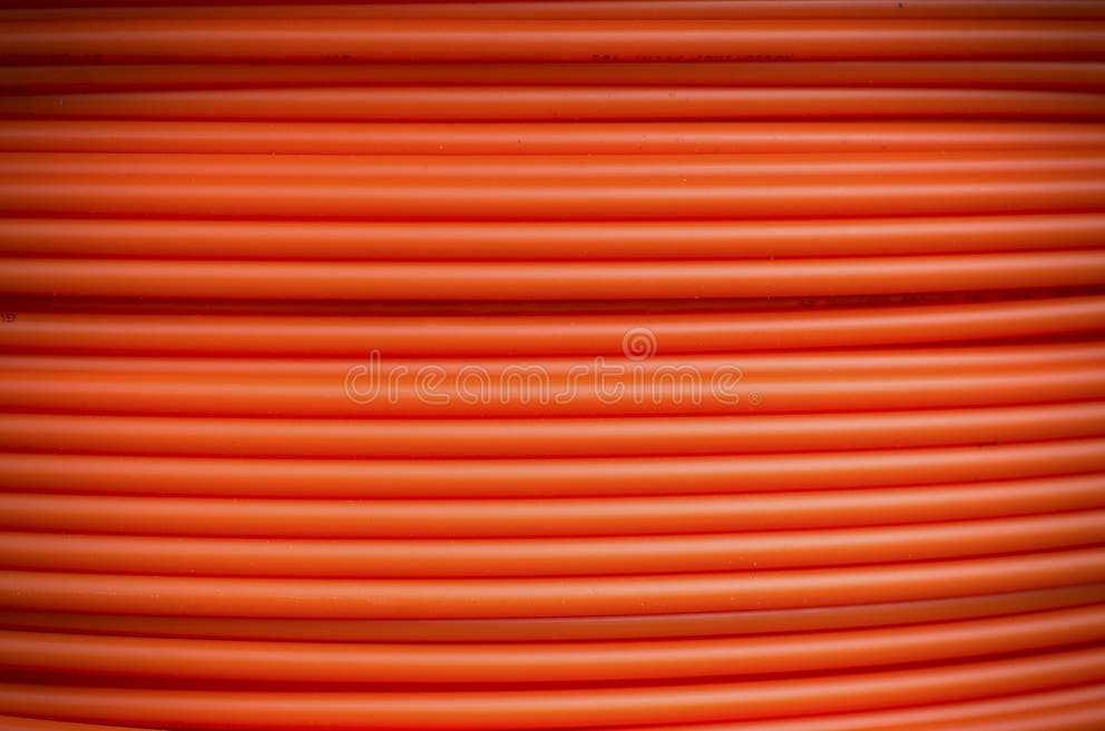 Orange fiber cables stock image. Image of connection - 64486111