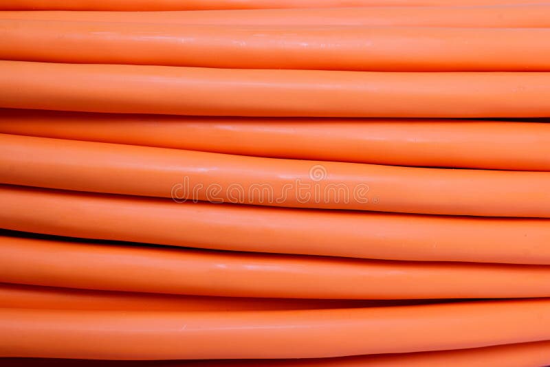 Orange Fiber Optic Cable Background Stock Photo - Image of datacenter ...