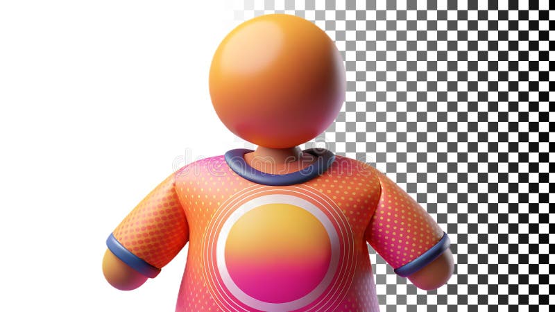 Orange Figure Silhouette, Simple Human Shape or Avatar Illustration Png ...