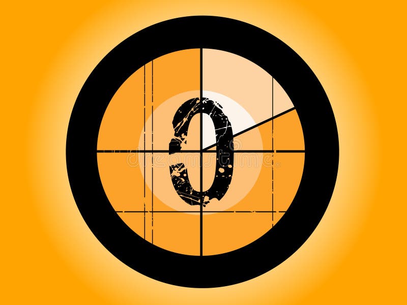 Orange Film Countdown - at 0 Stock Vector - Illustration of tape ...